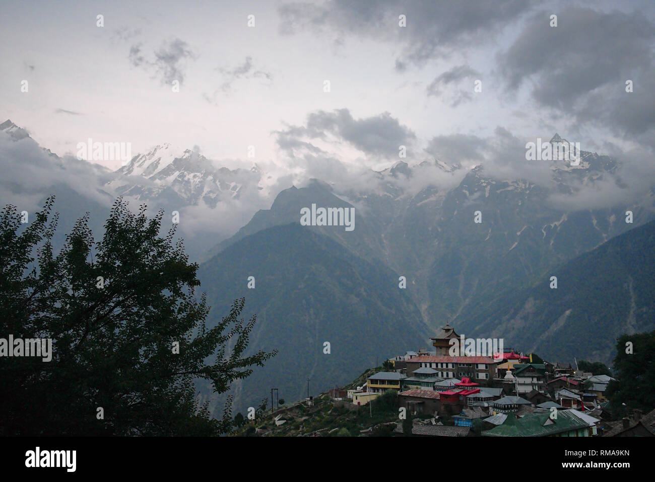 Kinnaur kailash kalpa village himachal hi-res stock photography and ...