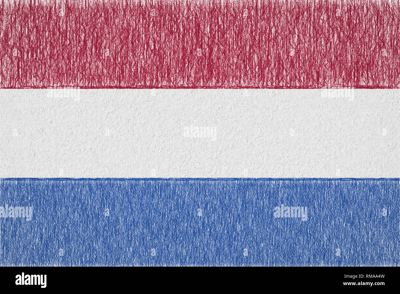 Netherlands painted flag. Patriotic drawing on paper background ...