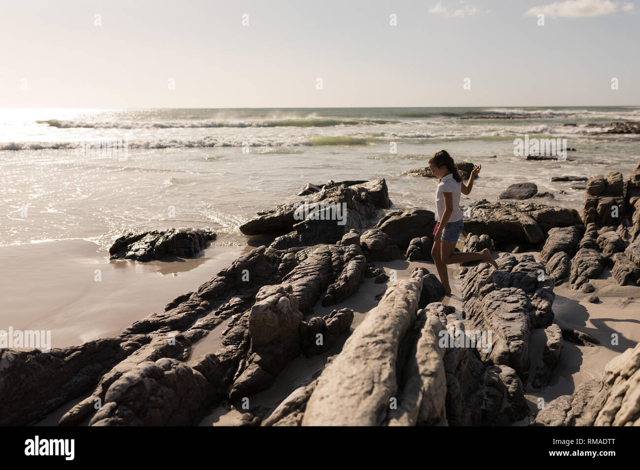 Child hiking rocks hi-res stock photography and images - Alamy