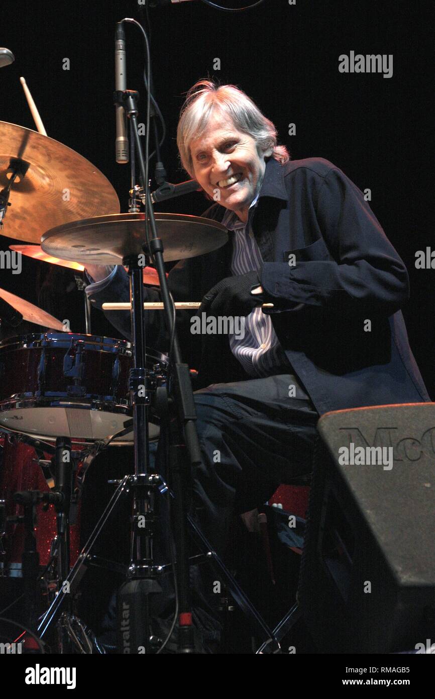Multi-instumentalist, singer, actor and drummer Levon Helm is shown on ...