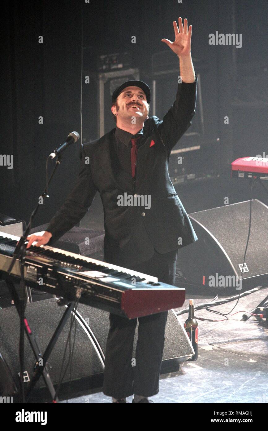 Keyboardist and singer Franz Nicolay of the rock band The Hold Steady ...