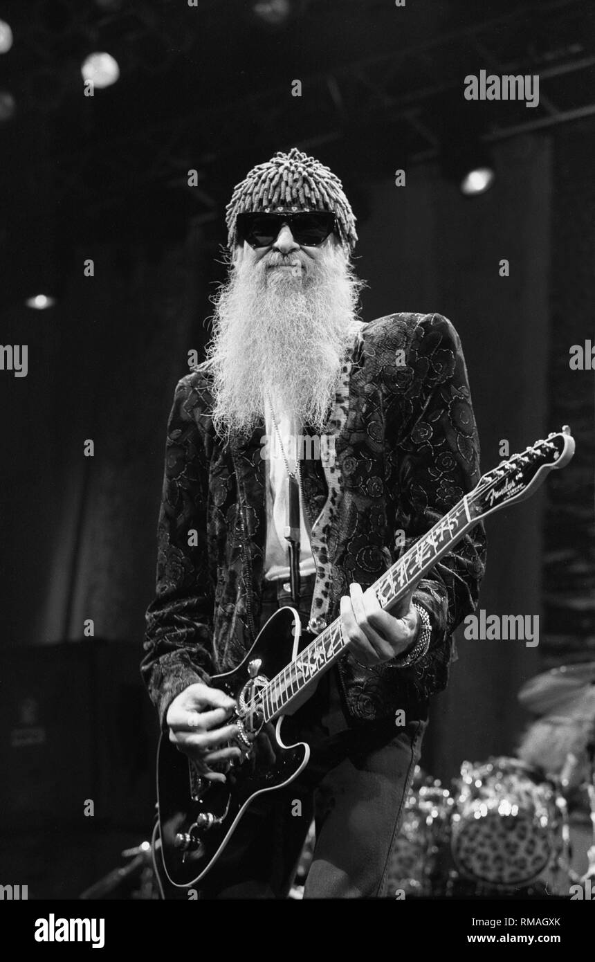 Singer, songwriter and guitarist Billy Gibbons of the rock band ZZ Top ...