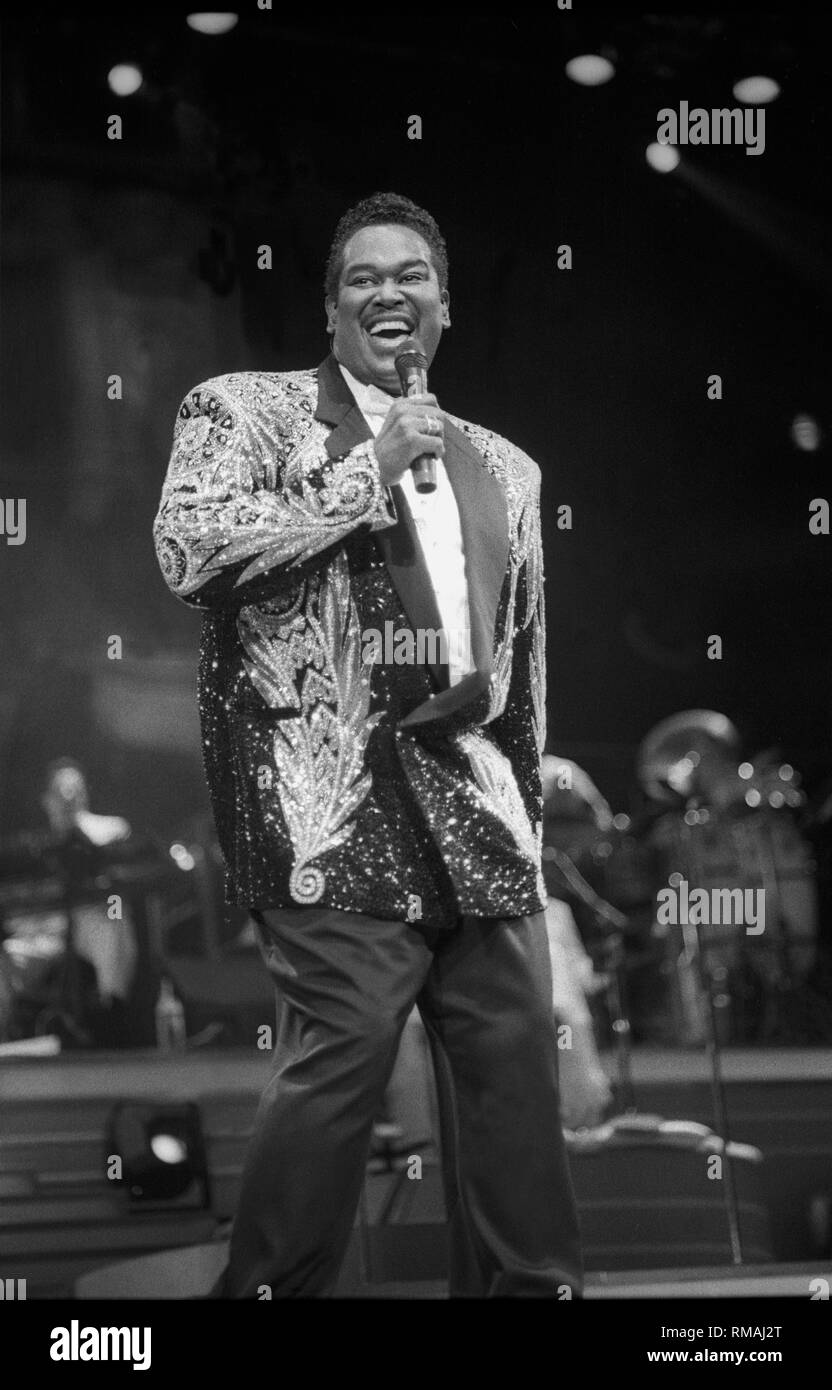 R&B and soul singer, songwriter, and record producer Luther Vandross is ...