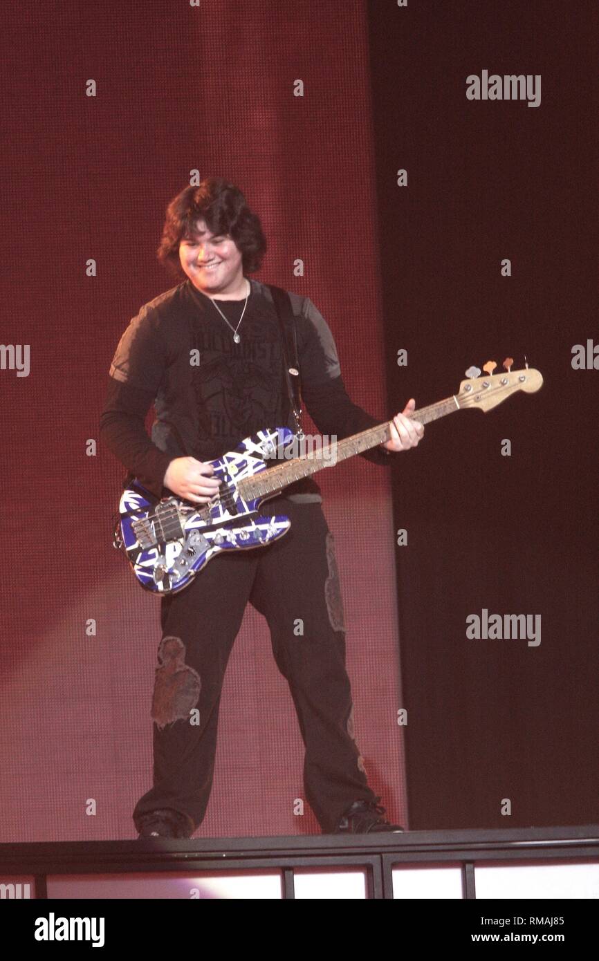 Bassist Wolfgang Van Halen of the the hard rock group Van Halen is ...