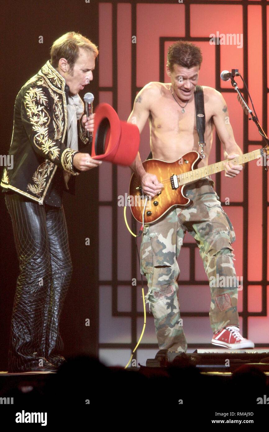 SInger David Lee Roth and guitarist Eddie Van Halen are shown ...