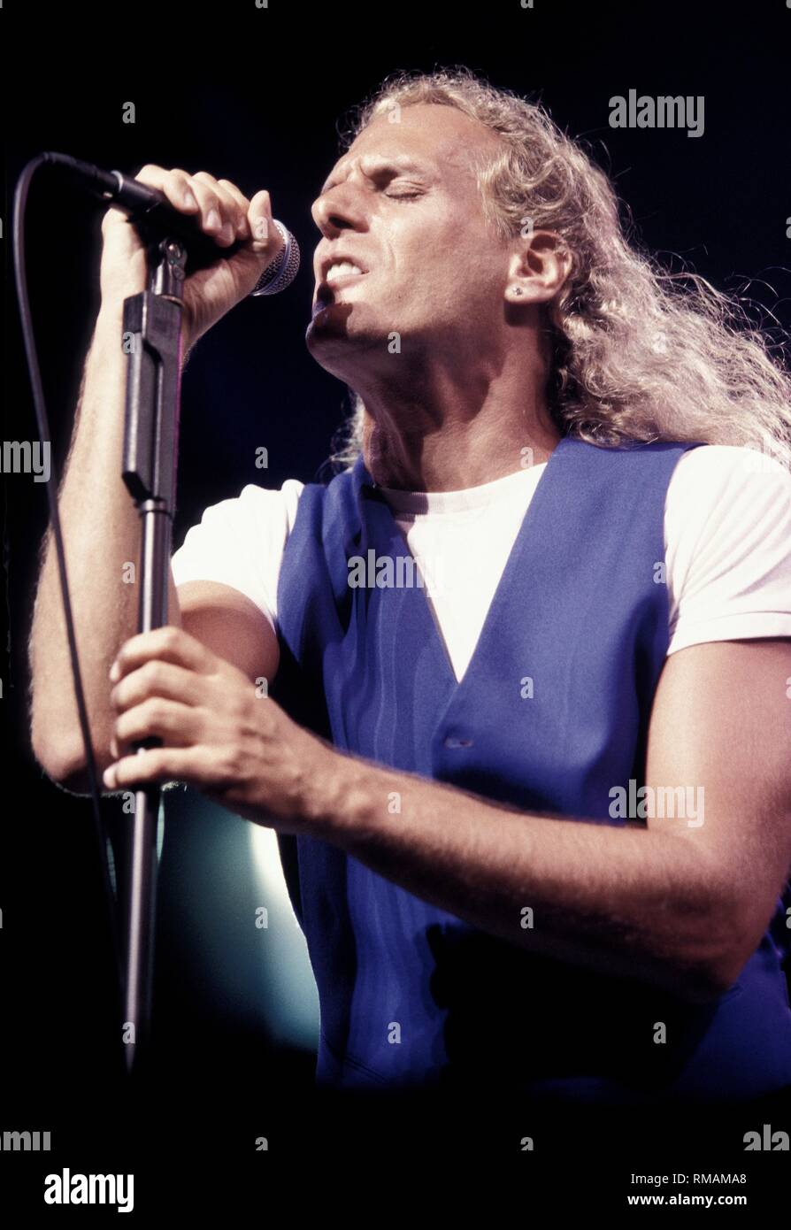 Singer Michael Bolton Is shown performing during a "live" concert ...