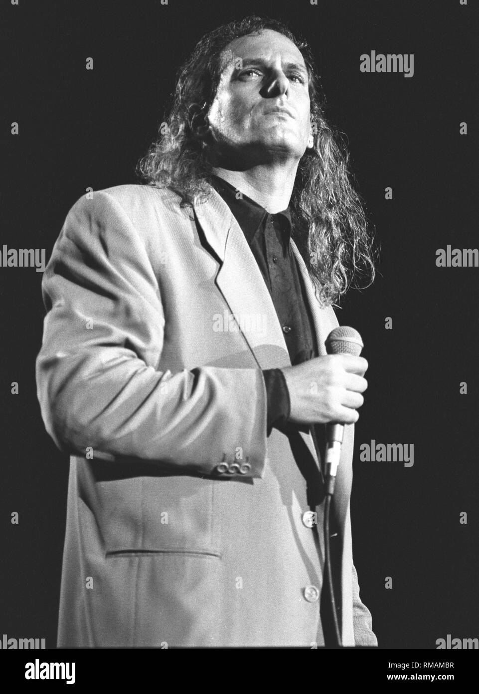 Singer Michael Bolton Is shown performing during a "live" concert ...
