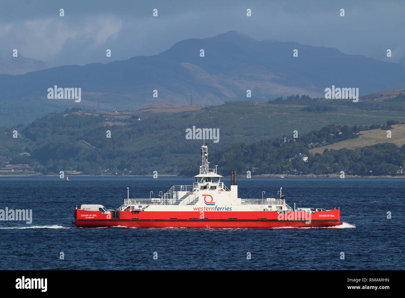 MV Sound of Seil, a car and passenger ferry operated by Western Ferries ...