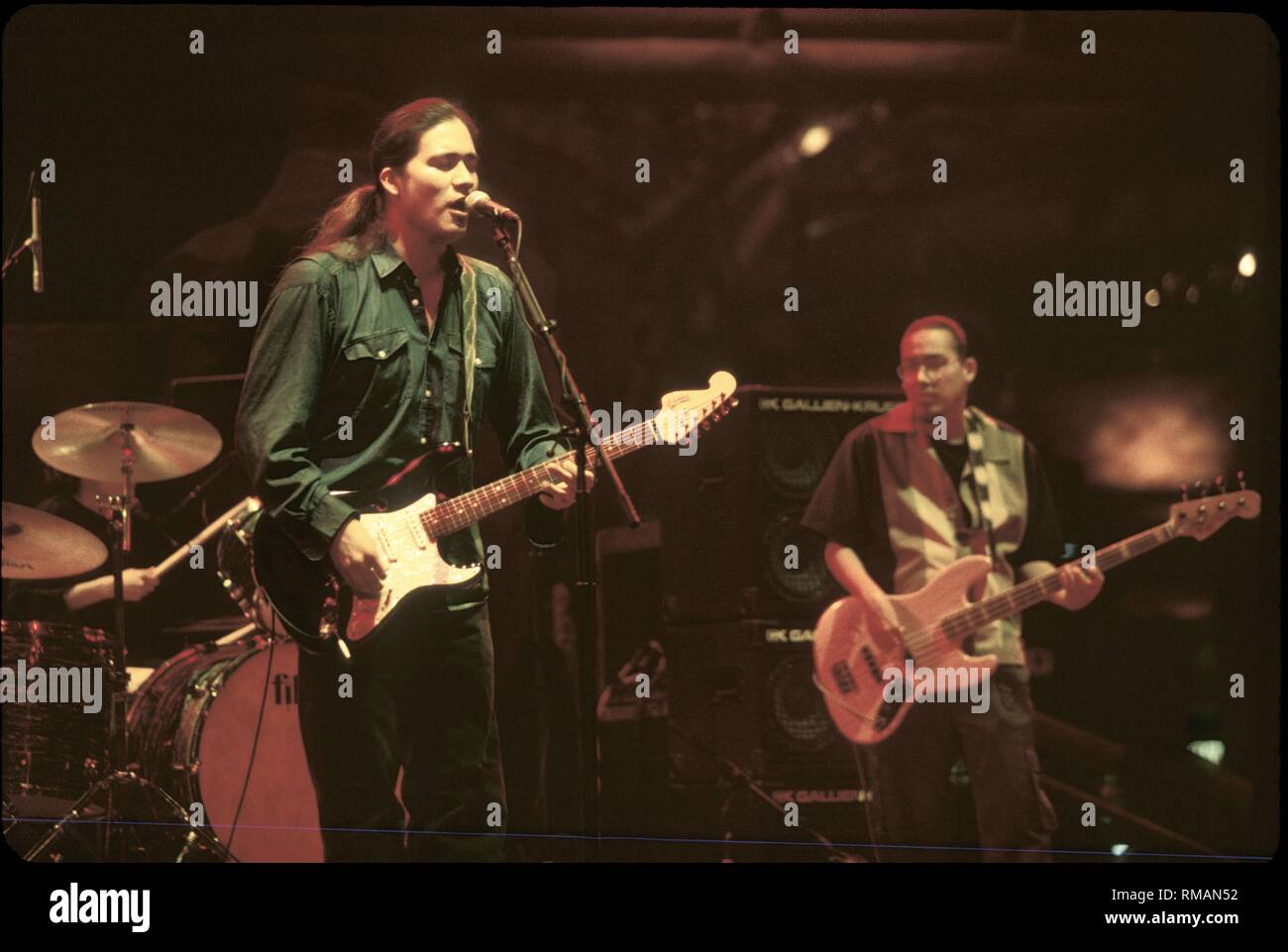 Singer and guitarist Mato Nanji of Indigenous is shown performing on ...