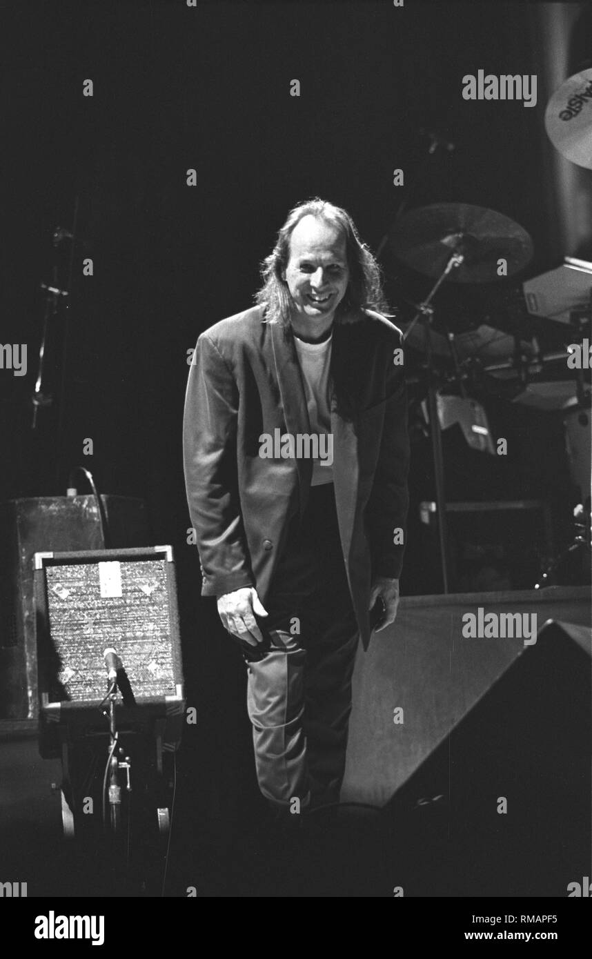 Guitarist Arian Belew of the progressive rock band King Crimson is ...