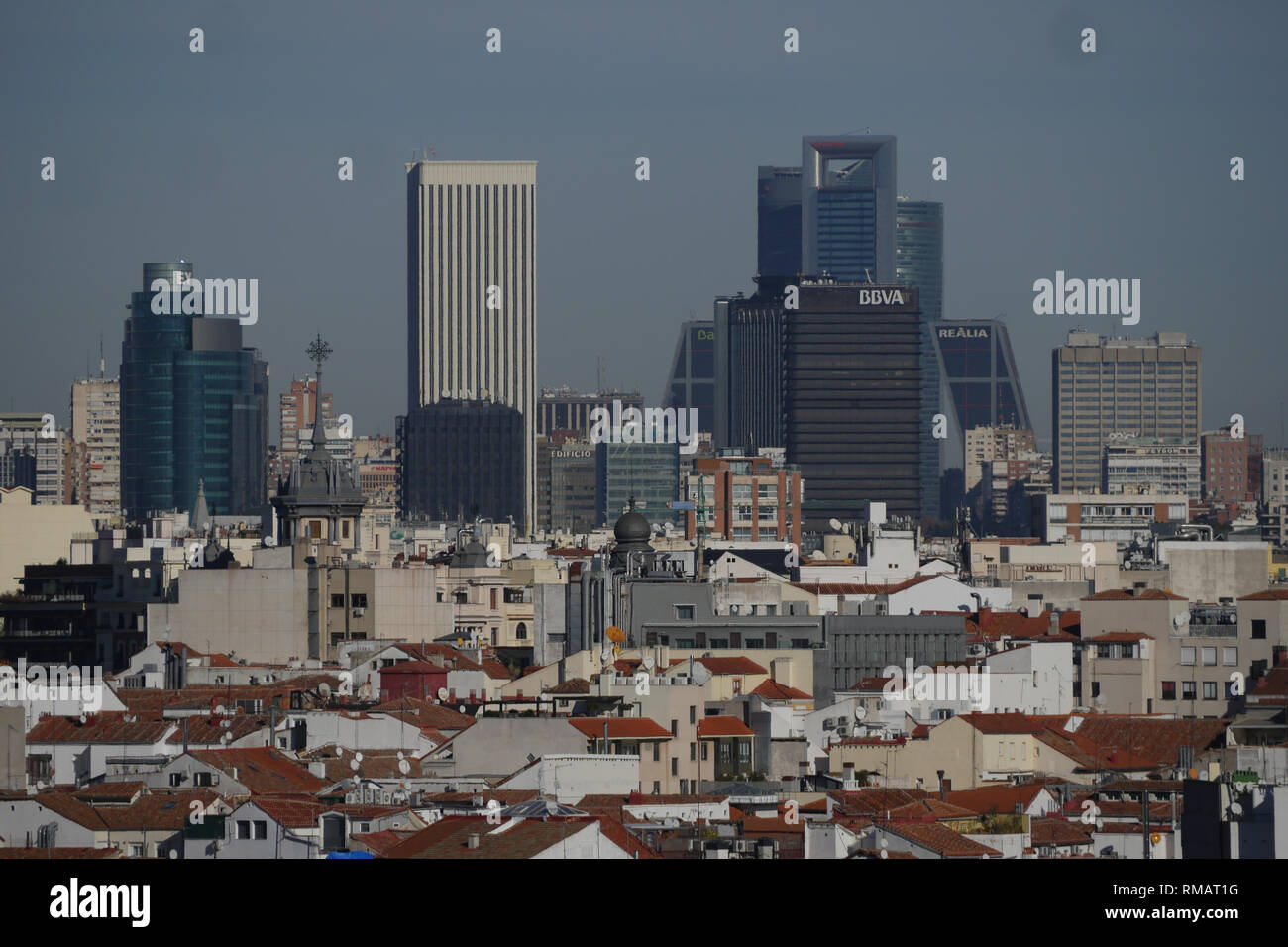 Madrid Cityscape seen from the Rooftop of the Circulo de Bellas Artes ...