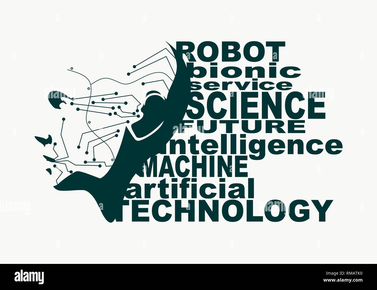 Robot head portrait Stock Vector Images - Alamy