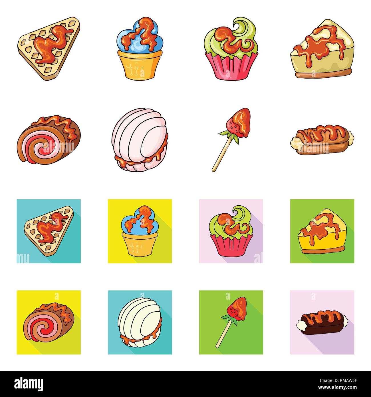 Vector design of confectionery and culinary logo. Set of confectionery ...