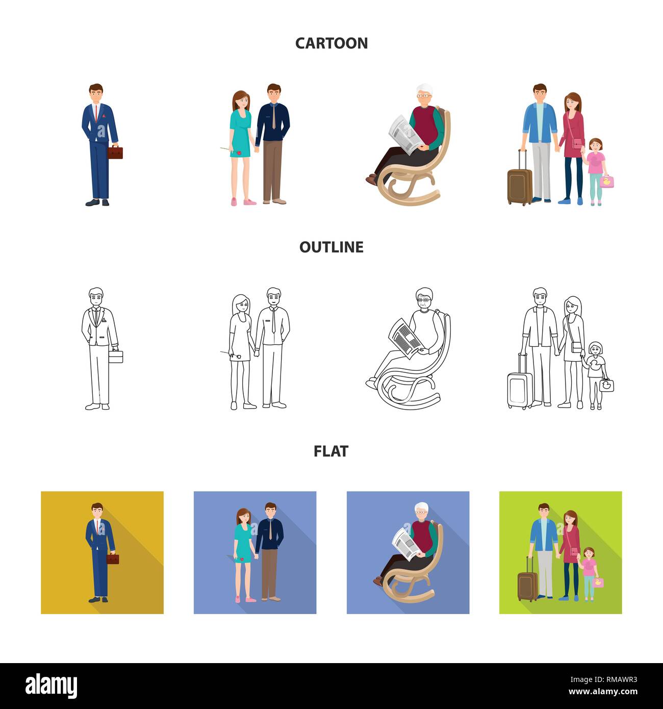 man,couple,grandfather,mom,business,young,newspaper,dad,human,wife,old ...