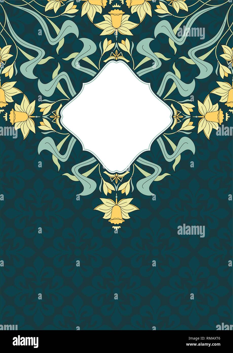 Wedding invitation or card with vintage background Stock Vector Image ...
