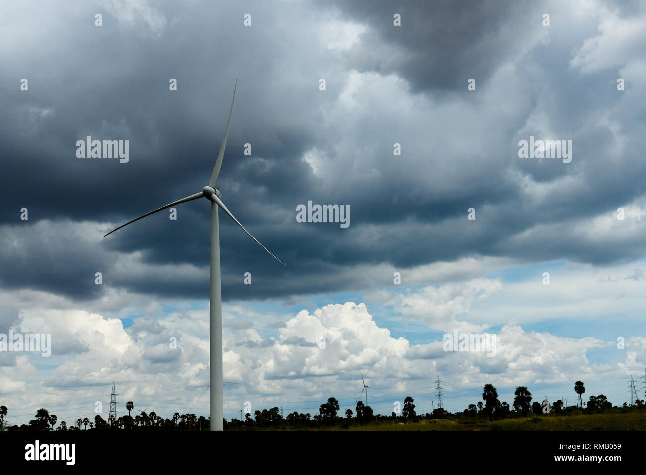 Three bladed wind turbine Stock Photo - Alamy