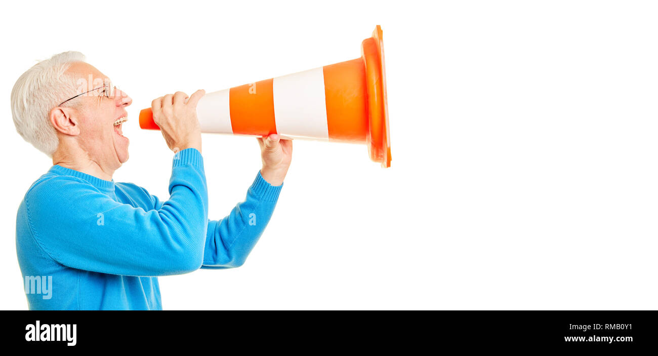 Man speaking in megaphone protest hi-res stock photography and images ...