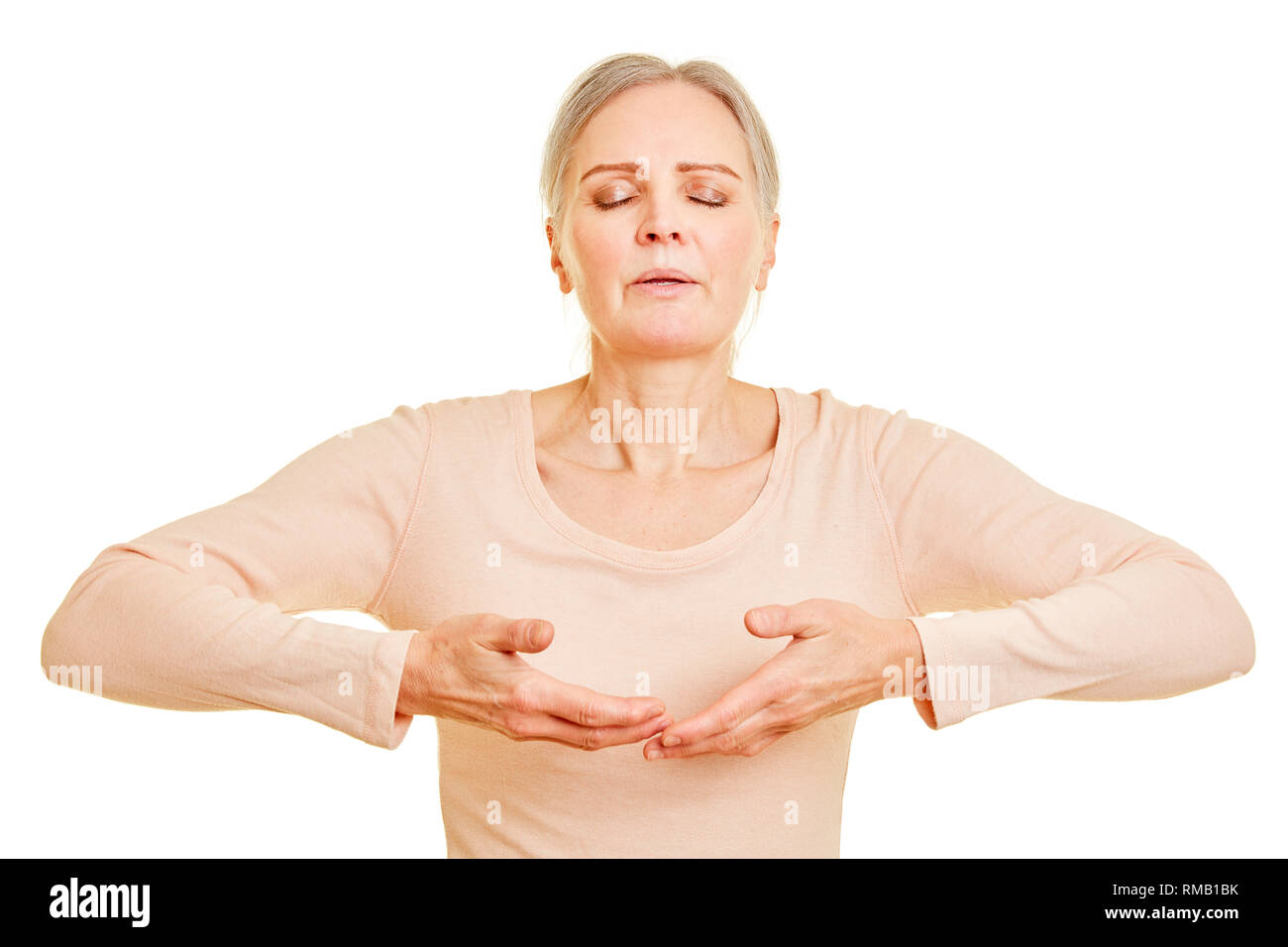 Exhaling air woman fitness hi-res stock photography and images - Alamy