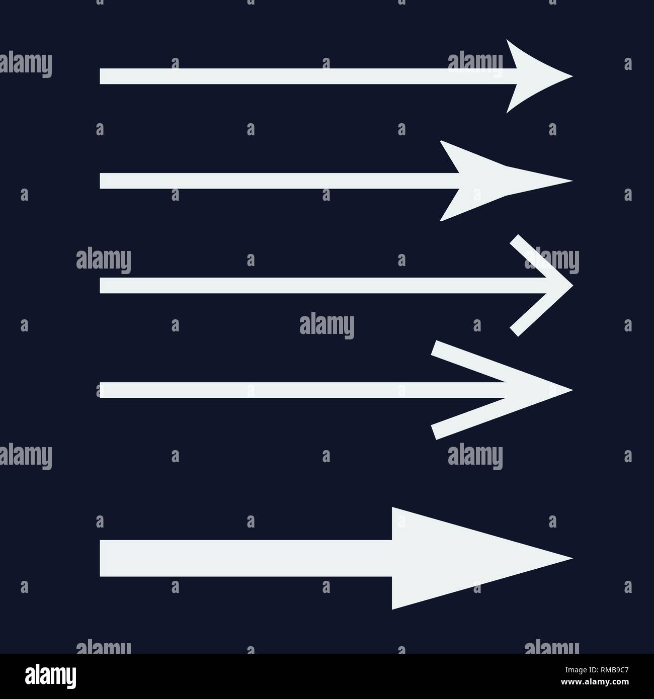 Set of white vector arrows icon. Vector illustration Stock Vector Image ...