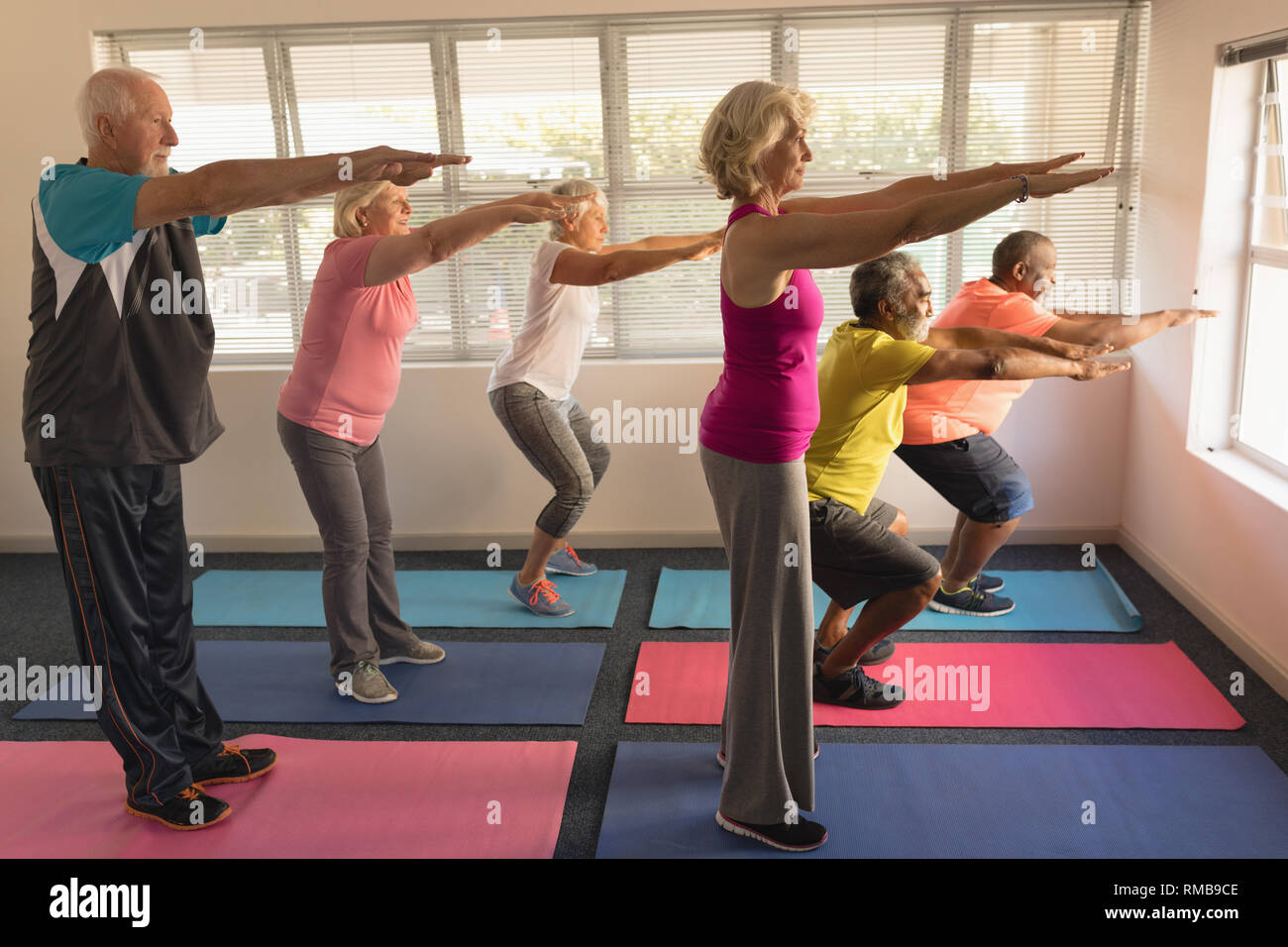 Group people exercise hi-res stock photography and images - Alamy