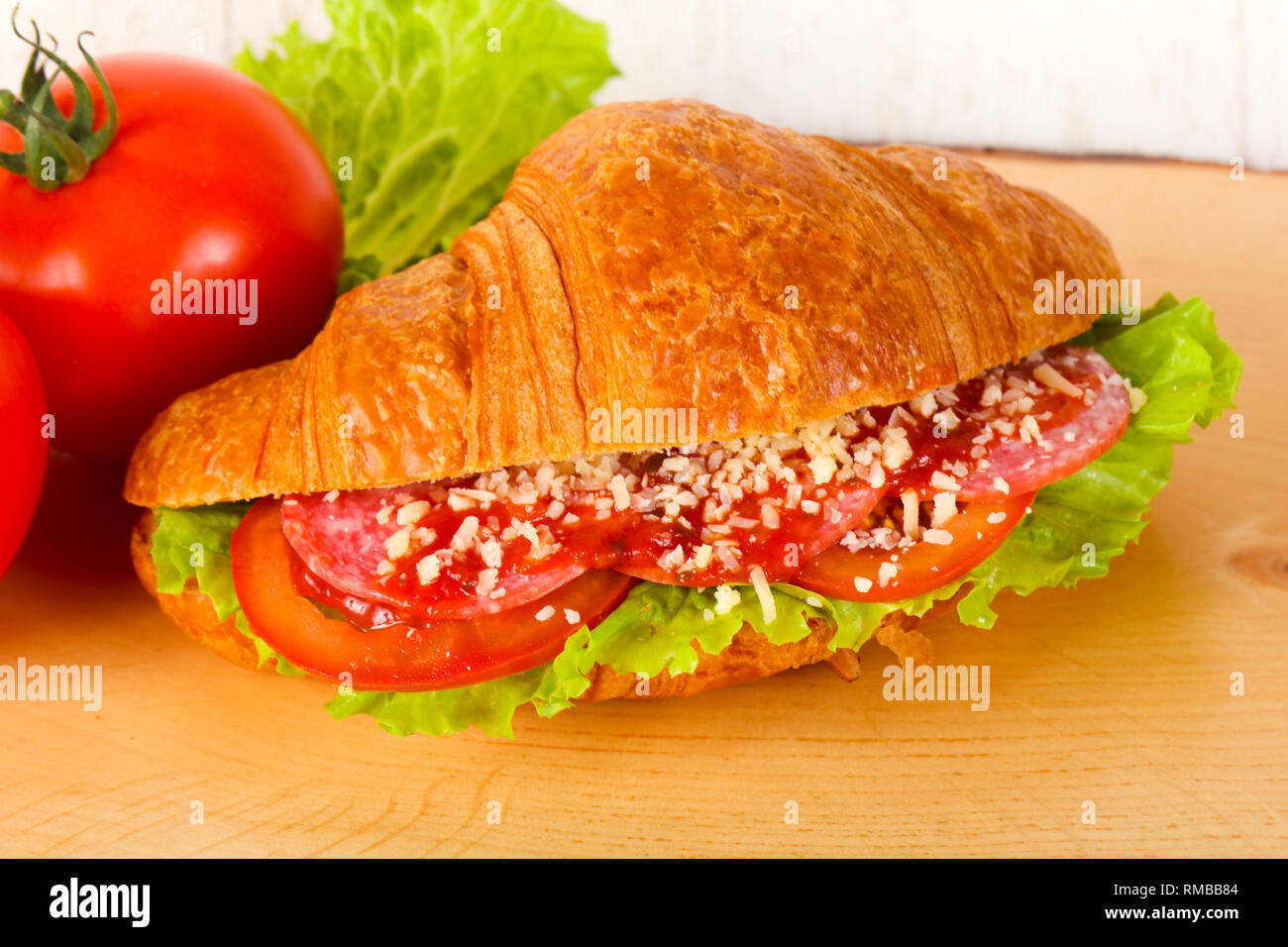 Croissant with minced meat Stock Photo - Alamy
