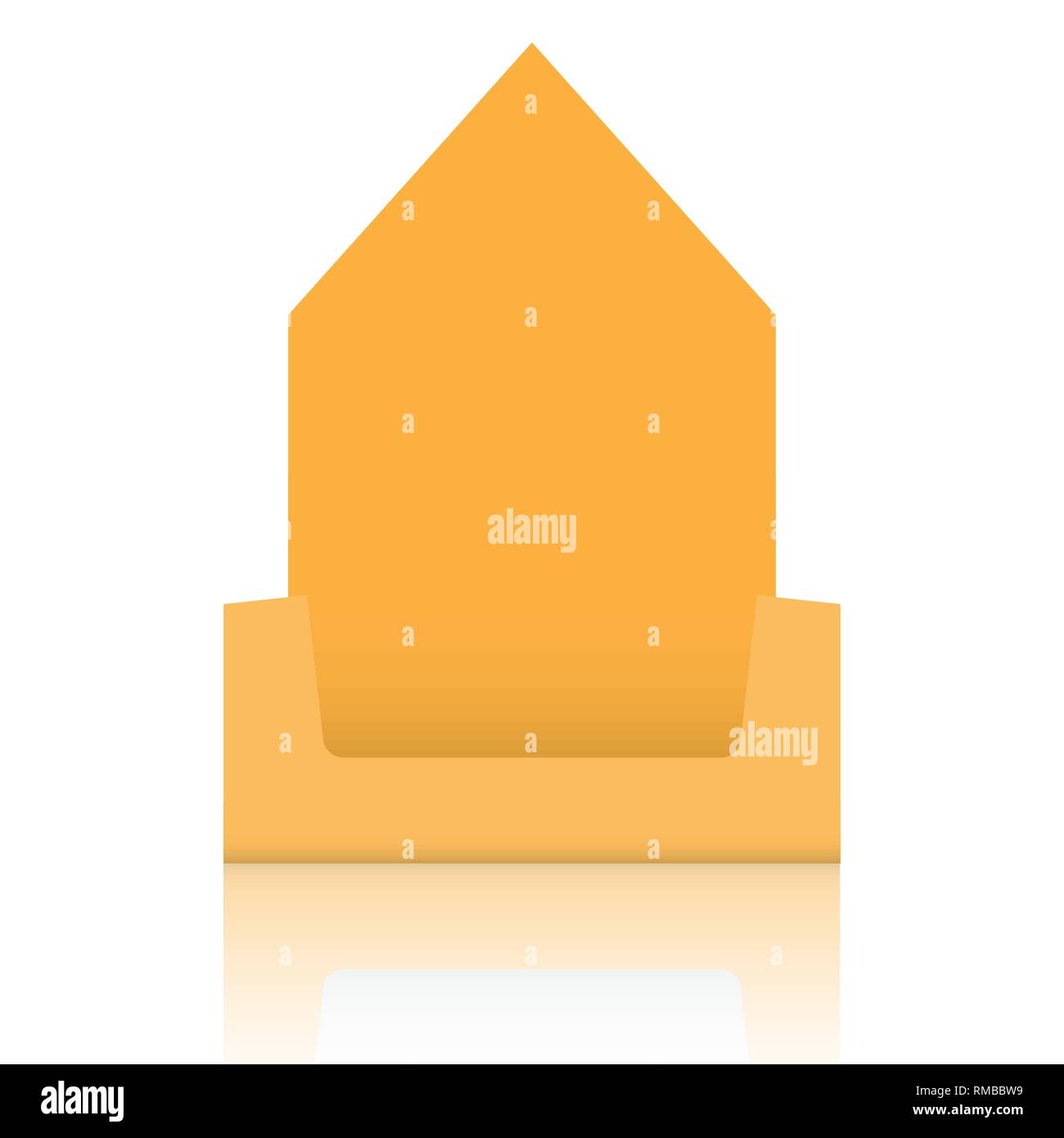 Empty Cardboard display box mockup with front viewpoint. Realistic ...