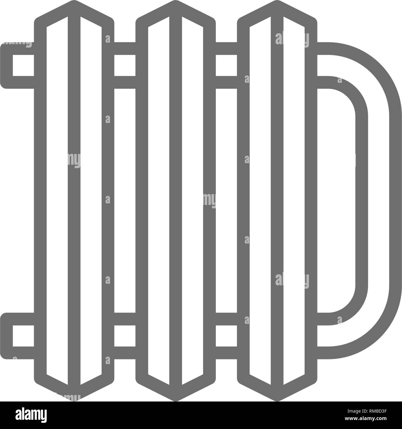 Central heating battery, radiator line icon Stock Vector Image & Art ...