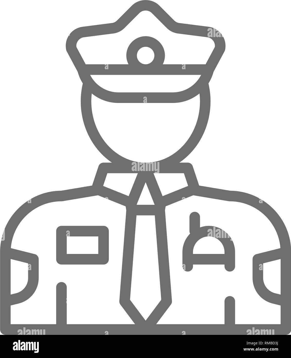 Cop, police, officer line icon Stock Vector Image & Art - Alamy