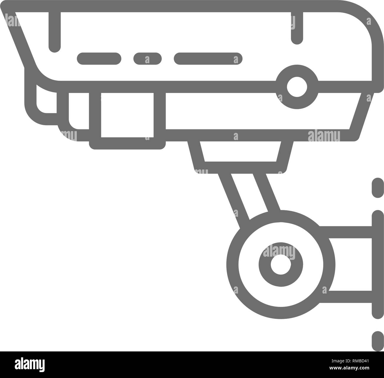 Security camera, CCTV, safety home protection system line icon Stock ...