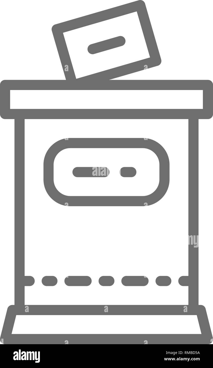 Ballot paper icon outline hi-res stock photography and images - Alamy