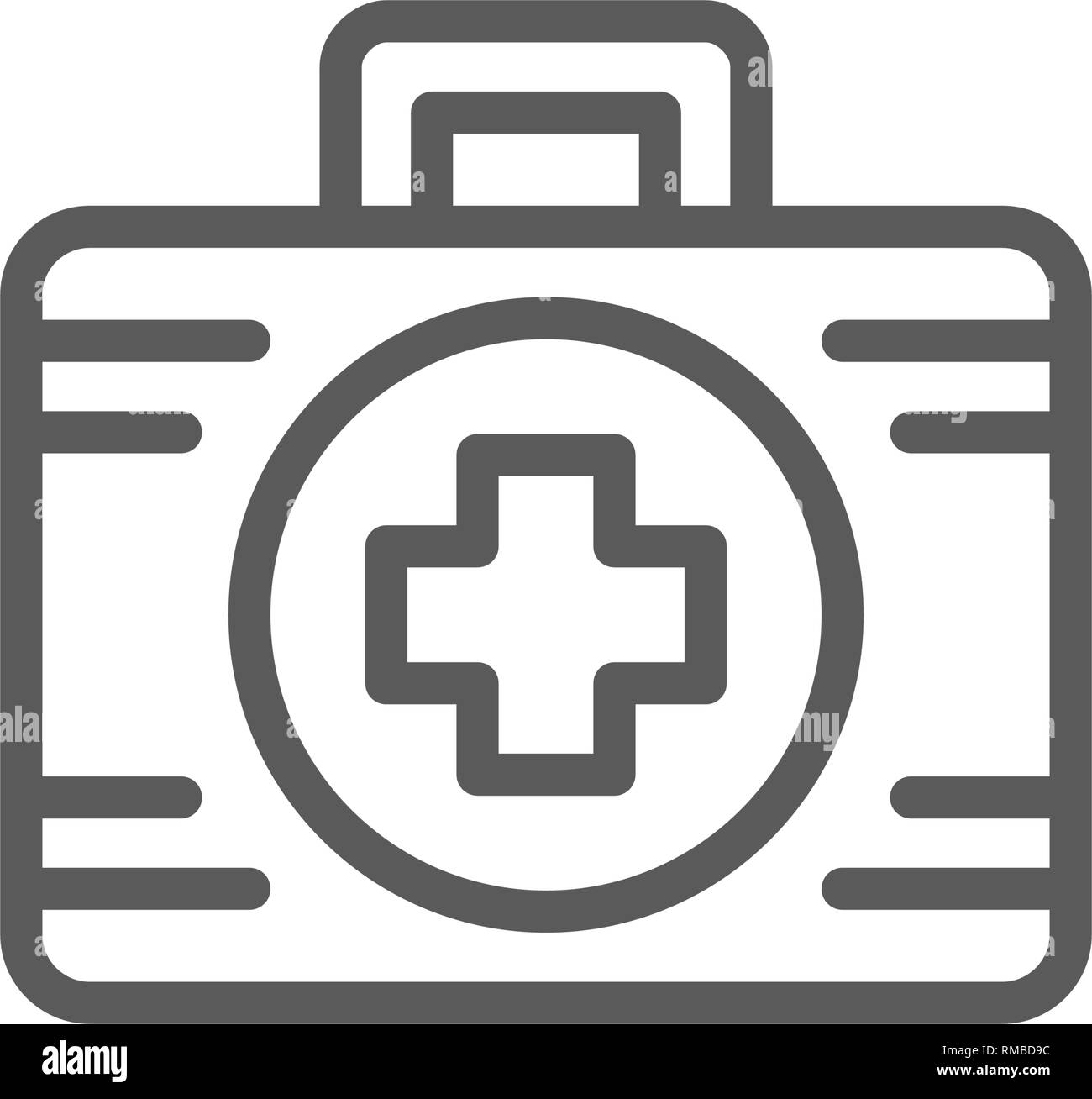 Medical kit icon outline Black and White Stock Photos & Images - Alamy