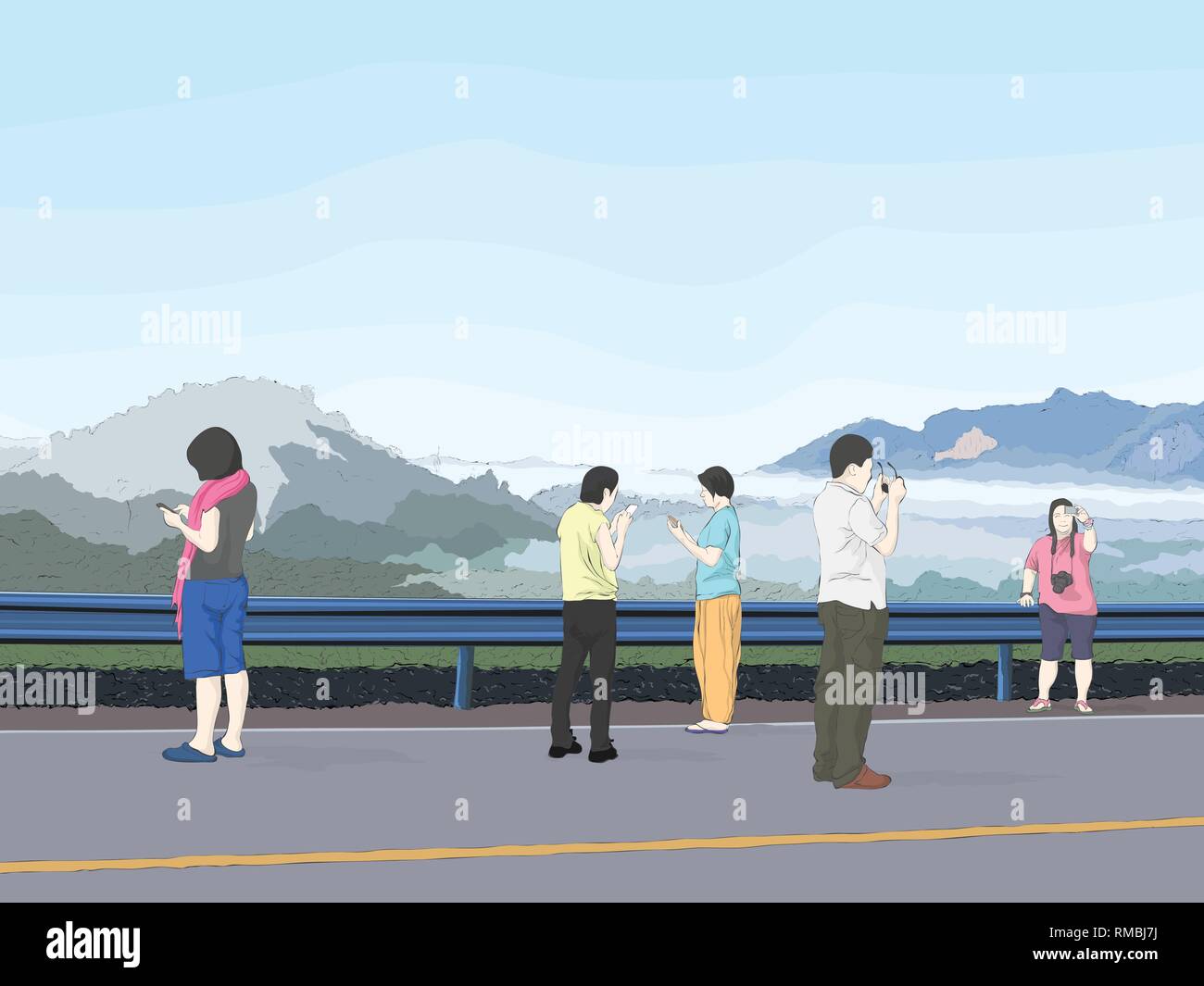 Social hill Stock Vector Images - Alamy