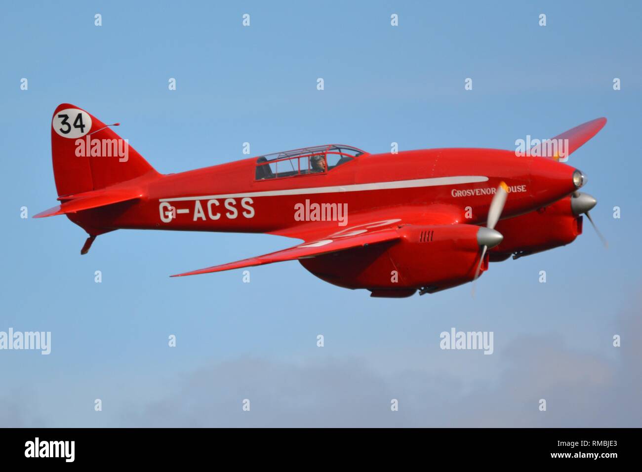 Dh88 dehavilland comet racer, historic racer, airplane Stock Photo - Alamy
