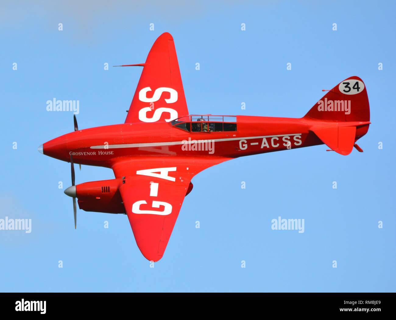 Dh88 dehavilland comet racer, historic racer, airplane Stock Photo - Alamy