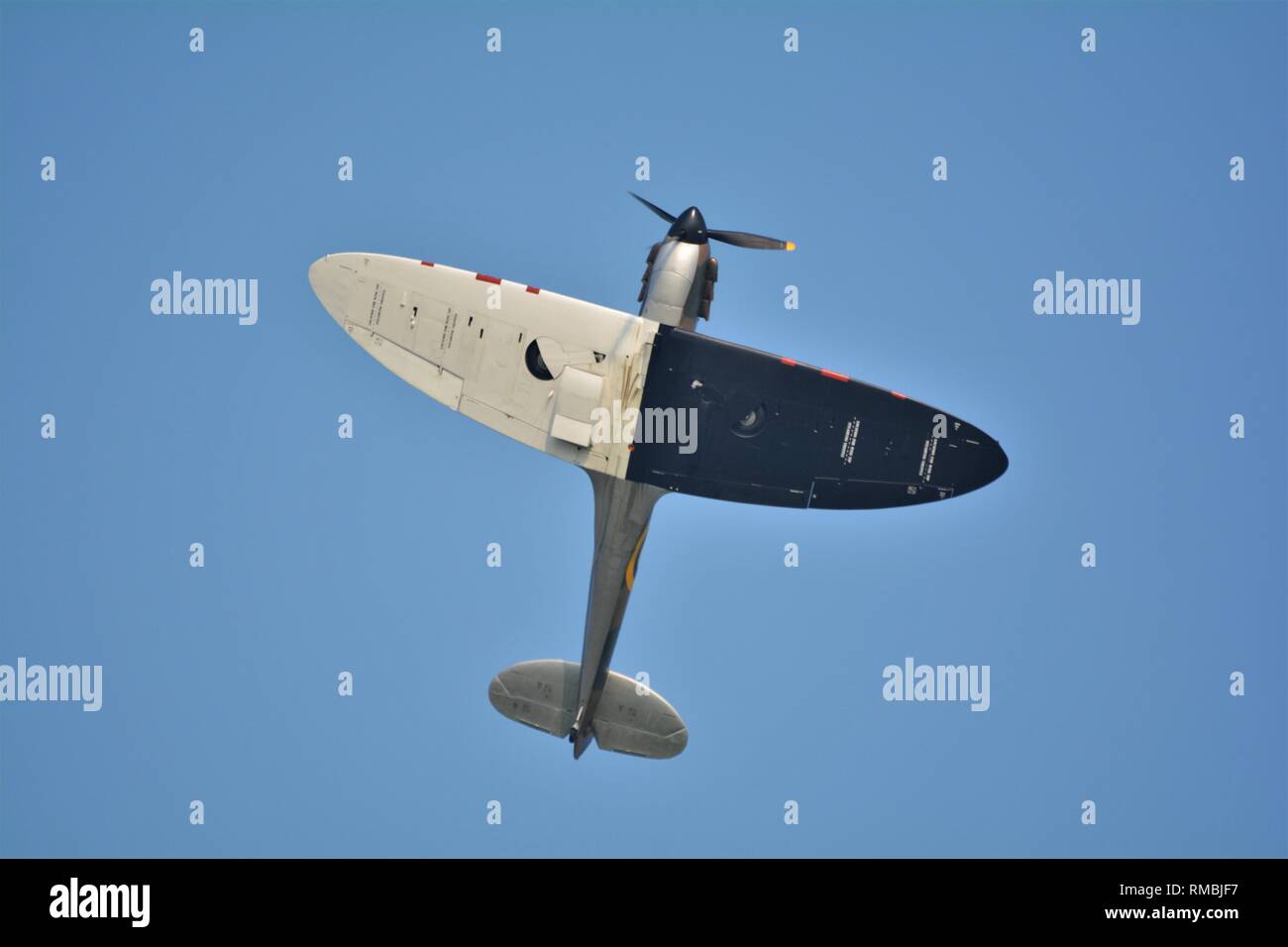 Underside view of Supermarine spitfires mk 1 showing early war black ...