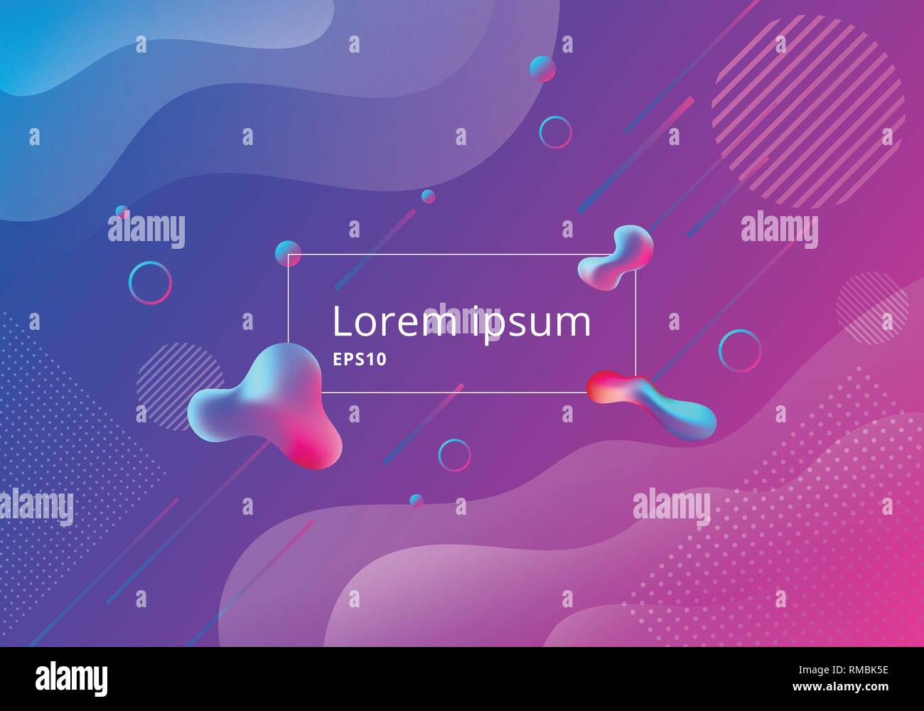 Fluid style gradient geometric shapes composition vibrant color ...