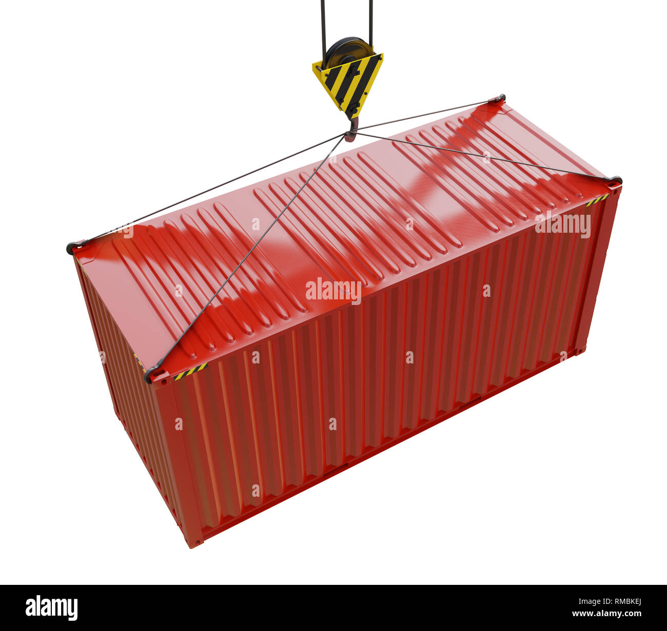 Cargo container red isolated 3d hi-res stock photography and images - Alamy