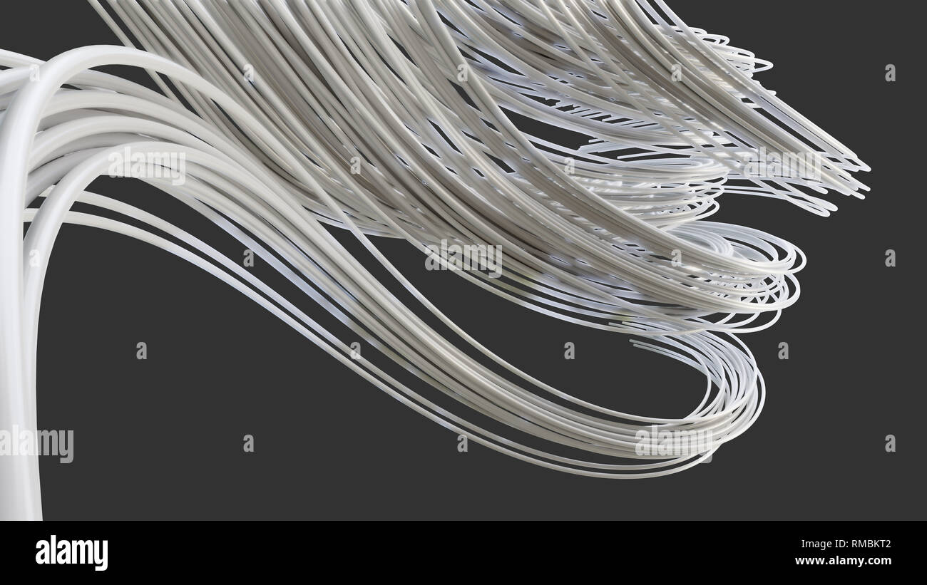 Abstract white smooth lines on gray background Stock Photo - Alamy