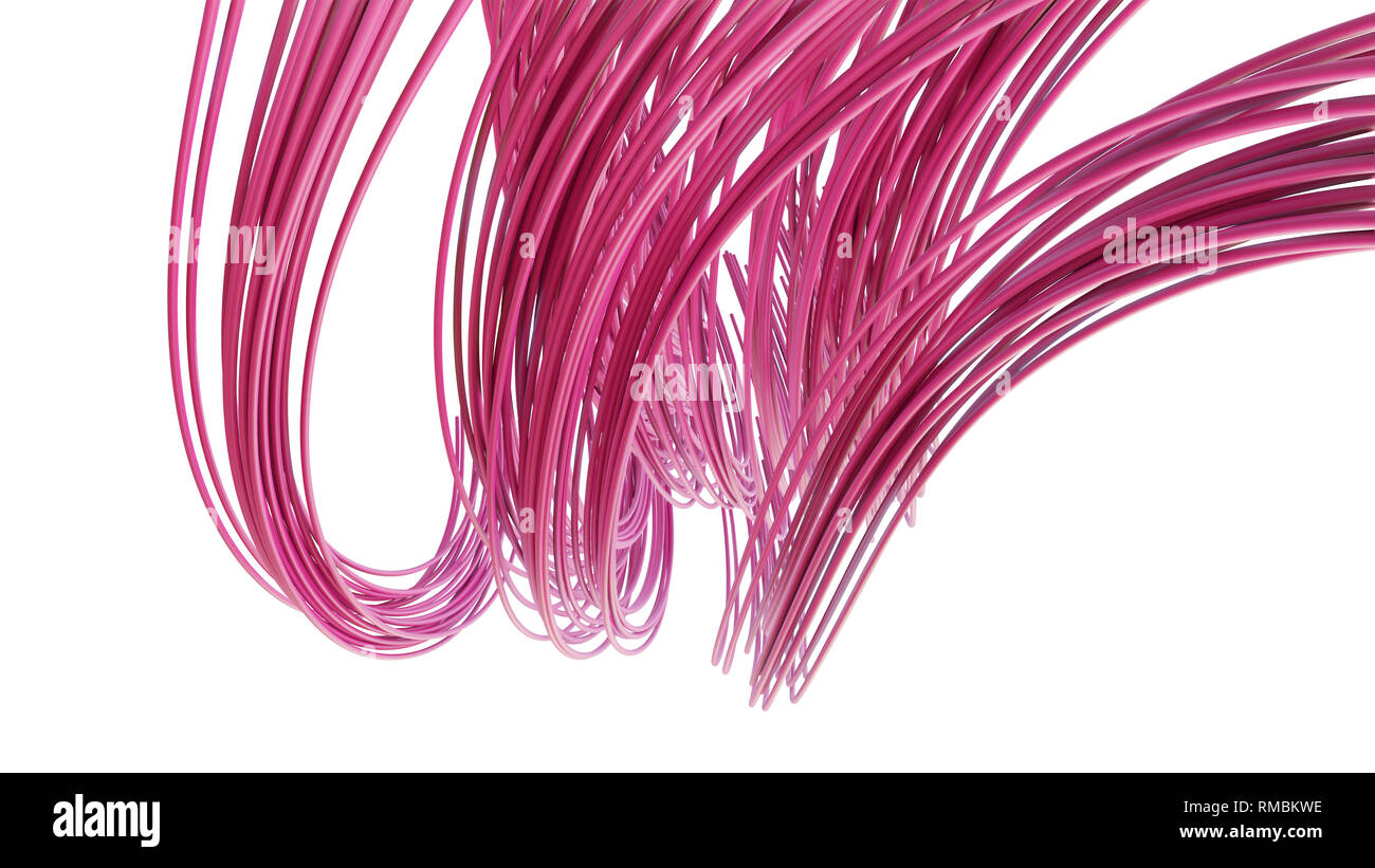 Abstract pink smooth lines on white background Stock Photo - Alamy