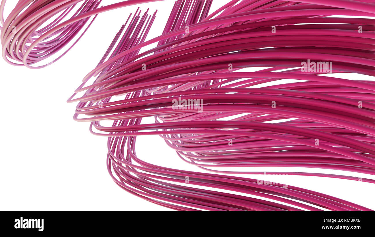 Abstract pink smooth lines on white background Stock Photo - Alamy