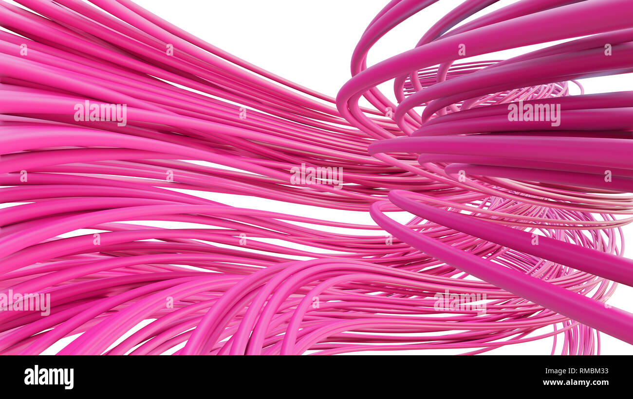 Abstract pink smooth lines on white background Stock Photo - Alamy
