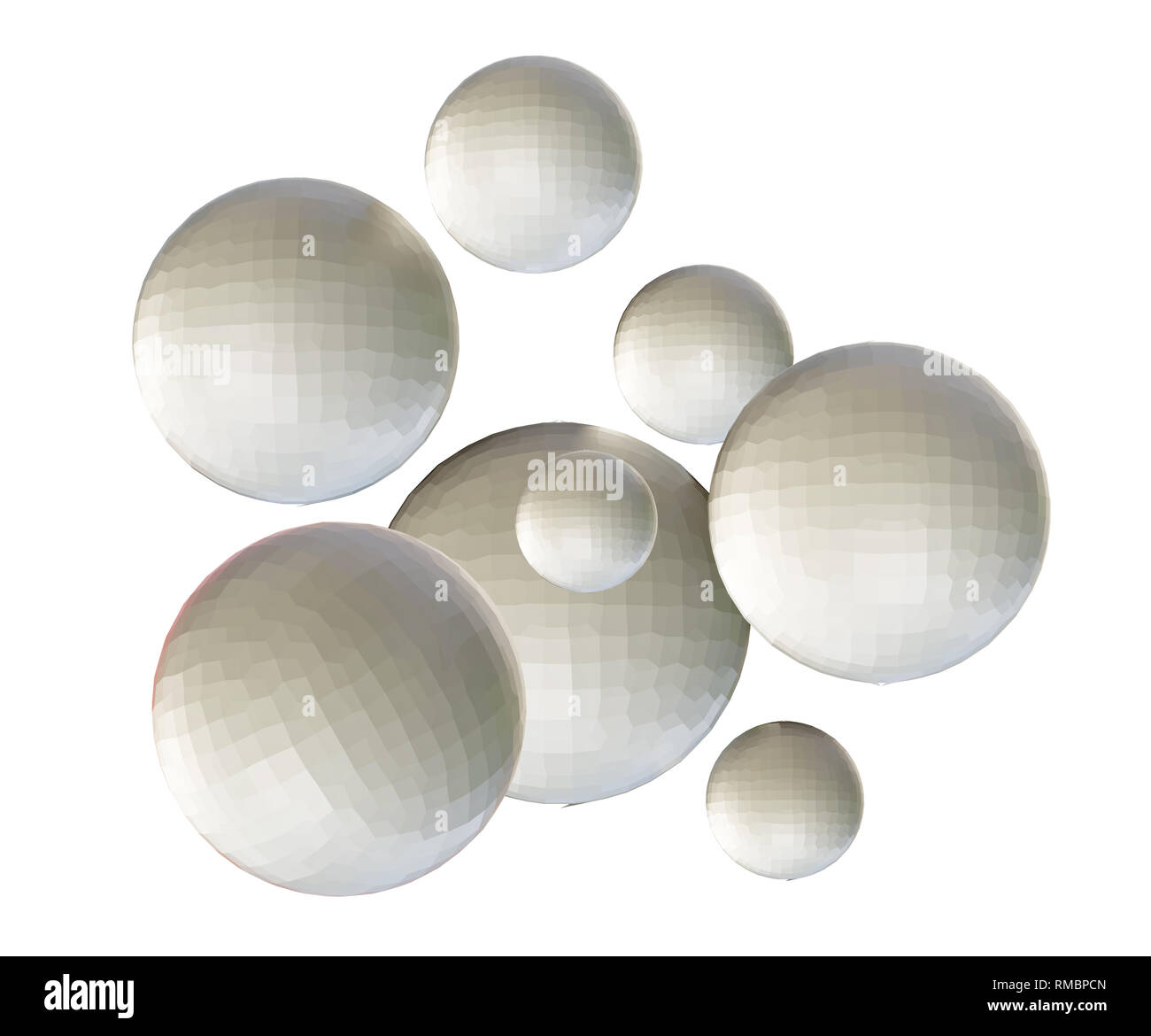 Abstract white spheres particles 3d hi-res stock photography and images ...