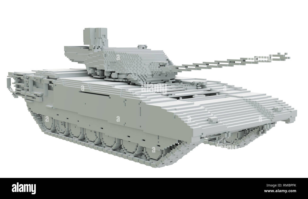 3d printed tank isolated on white background Stock Photo - Alamy