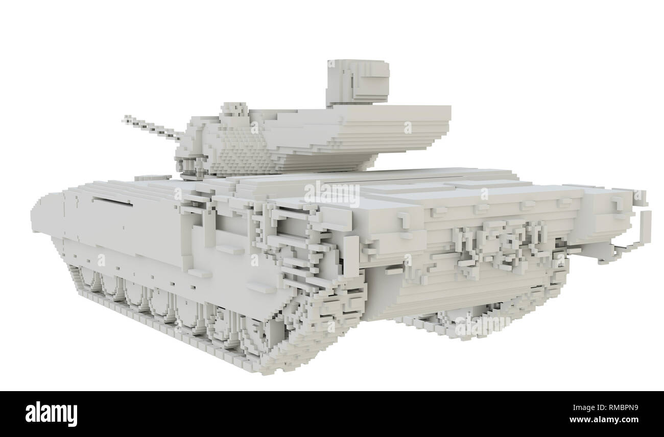 3d printed tank isolated on white background Stock Photo - Alamy