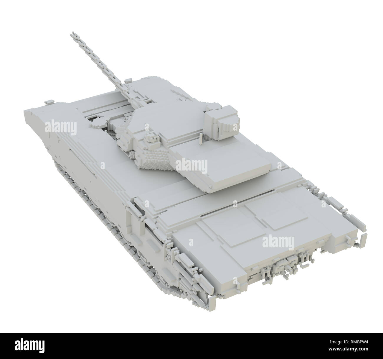 3d printed tank isolated on white background Stock Photo - Alamy