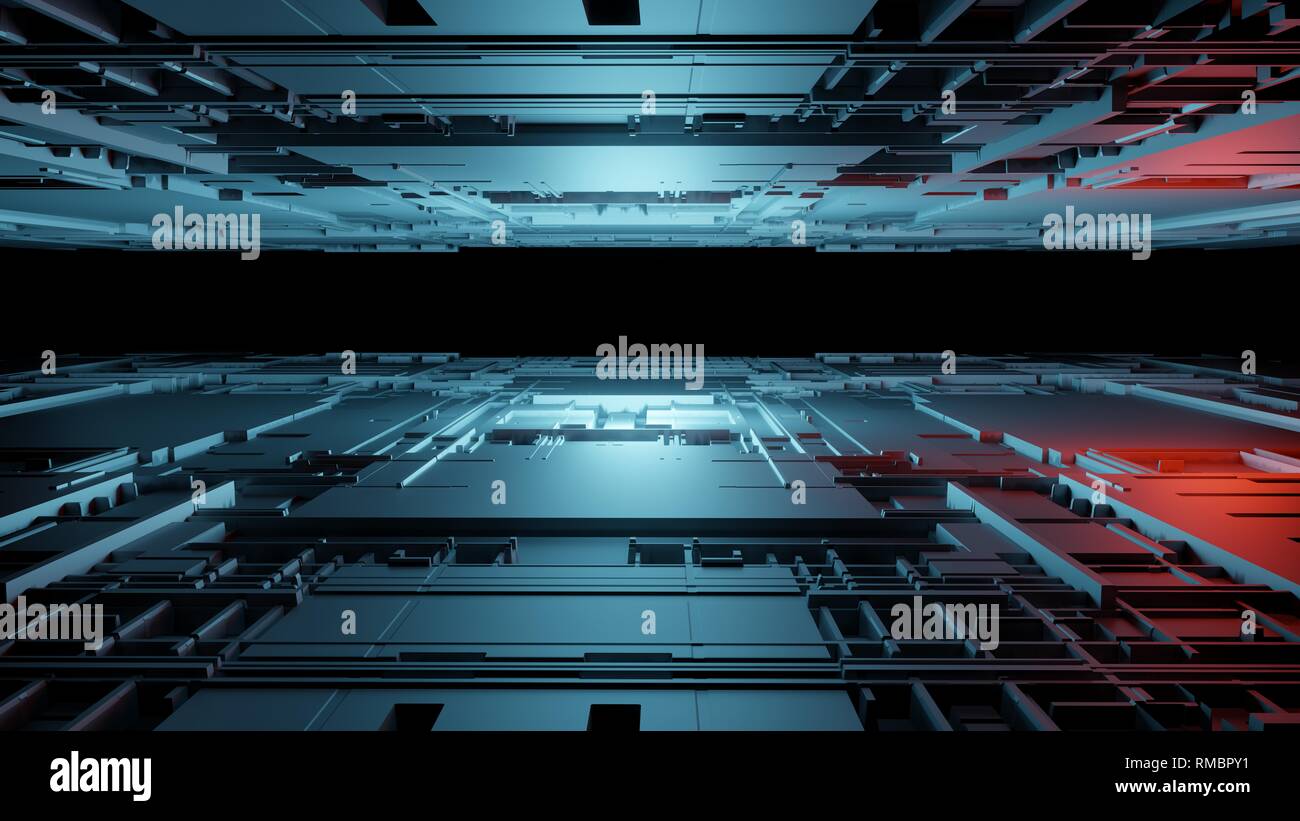 3d render Abstract Technology Background With Cubes Stock Photo - Alamy