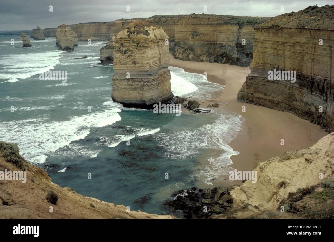 The Twelve Apostles on the cliff coast along the Great Ocean Road Stock ...