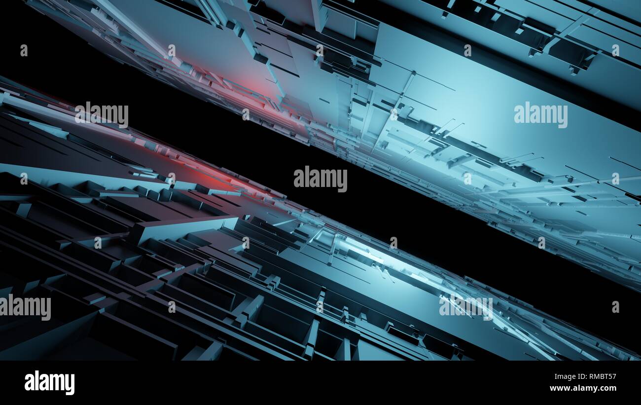 3d render Abstract Technology Background With Cubes Stock Photo - Alamy