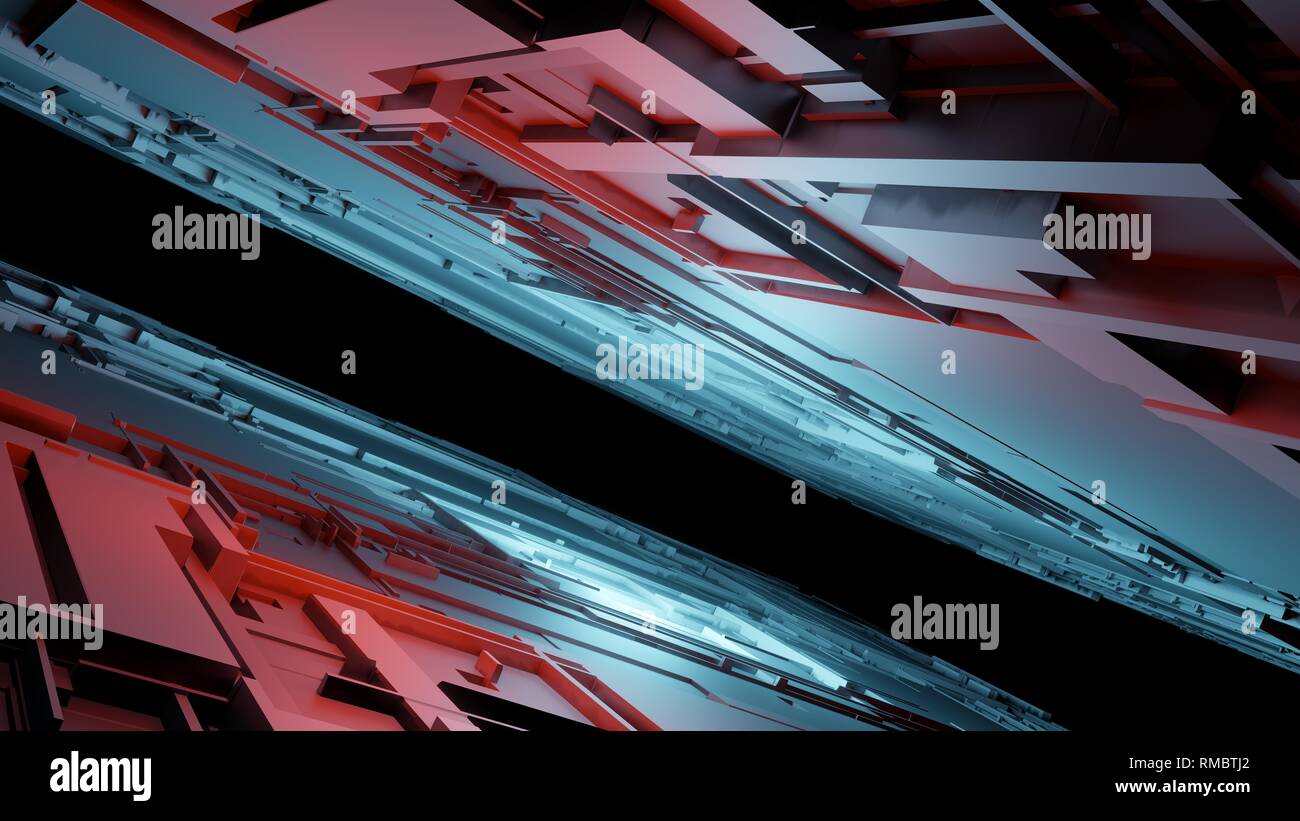 3d render Abstract Technology Background With Cubes Stock Photo - Alamy