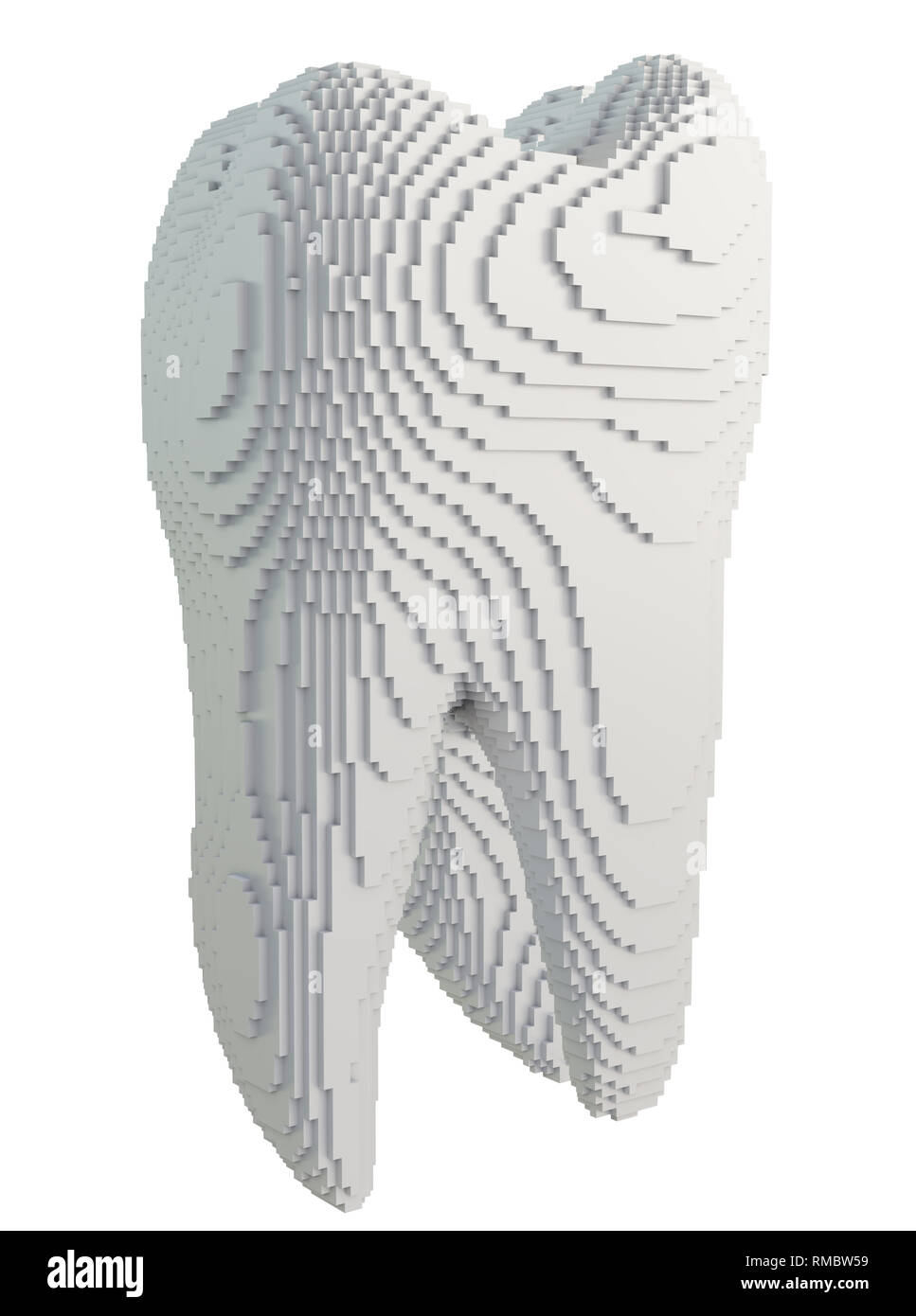 3d printed tooth isolated on white background Stock Photo - Alamy